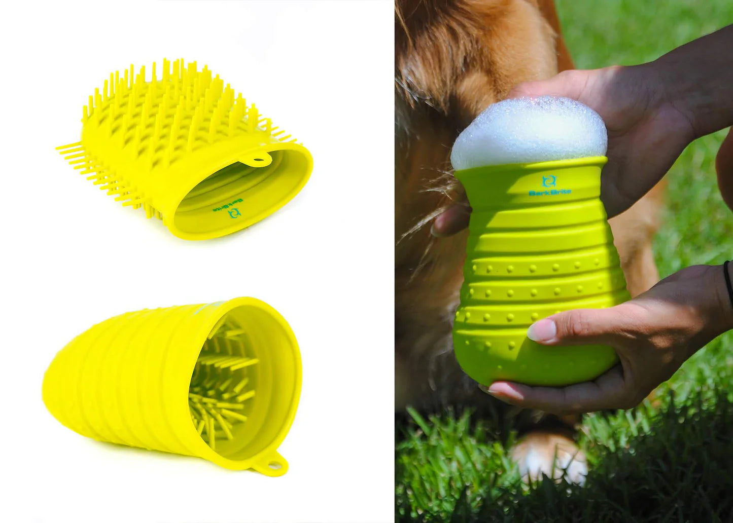 Bark Brite Dual Purpose Dog Paw Scrubber and Bath Brush – Mac Millie Co.